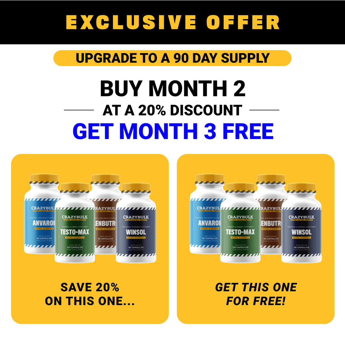 EXCLUSIVE OFFER: Upgrade to a 3 Month Cutting Stack Supply and Save £1 ...